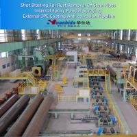 China Shot Blasting for Rust Removal Steel Pipes Internal Epoxy Powder Spraying and External 3PE Coating Anti-Corrosion Pipeline for sale