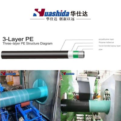 China 3LPE Coating Machine for Steel Pipe with SA2.5 Derusting and Internal Anti-Corrosion for sale