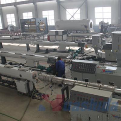 China Automatic HDPE Solid Wall Pipe Extrusion Line with Computerized System and Single-screw Extruder for 20-630mm Pipe Diameter for sale