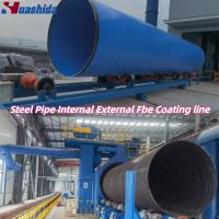 China 3LPE FBE Steel Pipe Coating Line with Internal & External Powder Coating and Medium-Frequency Heating System for sale