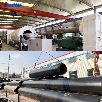 China HDPE Outer Jacket Pipe Extrusion Line for PU Pre-Insulated Pipe with Vacuum Calibration and Dust-Free Planetary Cutting for sale
