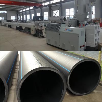 China HDPE Pipe Extrusion Line with Single-Screw Extruder and 1000 Kg/H Capacity for Water/Gas Supply Pipe Production for sale
