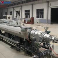 China HDPE Pipe Extrusion Line with Single-Screw Extruder 1000 Kg/H Extrusion Capacity and Vacuum Calibration for Agriculture Irrigation for sale