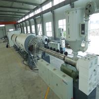 China 110-2200mm HDPE Jacket Pipe Extrusion Line with High-Efficiency Extruder and Vacuum Calibration Method for Thermal Pre-Insulated Pipes for sale