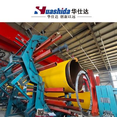 China Pre-Insulated Pipe Production Line with HDPE Jacket Pipe Extruder for PU Foam Insulated Pipes Dia.110-2200mm Featuring Single-screw Extruder and Vacuum Calibration for sale
