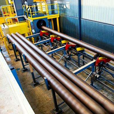 China Efficient Sand Blasting Machine for Steel Pipe with Dual-function Internal & External Blasting and High Cleaning Efficiency for sale