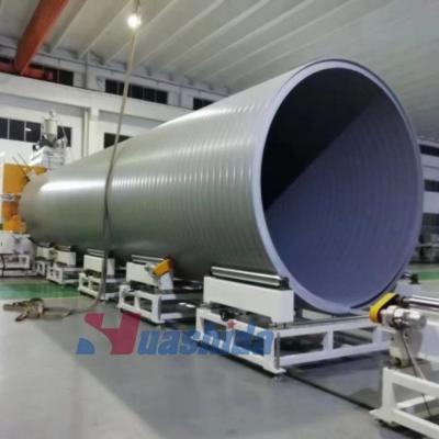 China HDPE Corrugated Pipe Extrusion Line for Municipal Sewerage and Drainage with 200-3000mm Pipe Range and High Ring Stiffness for sale