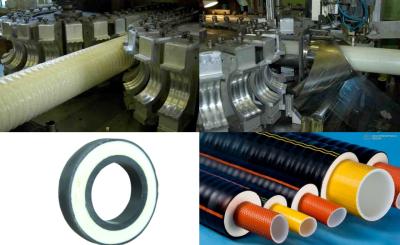 China PERT/PEX Pipe Extrusion Machine with One-Step Continuous Foaming Process for High Temperature Resistance (110°C) and Automated Operation for sale