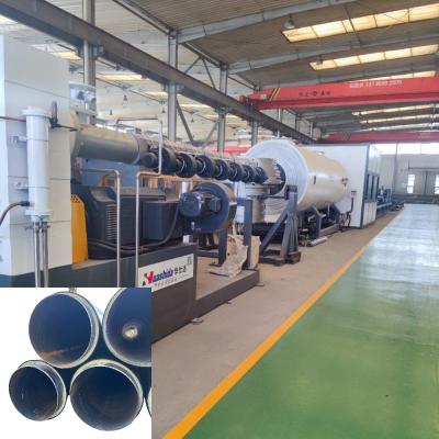China HUASHIDA HDPE Jacket Pipe Extrusion Line with Φ110-2200mm Range, Dust-Free Planetary Cutting, and  Control System for sale
