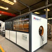 China PE series vacuum calibrating method pre-insulated pipe outside casing extrusion line for sale
