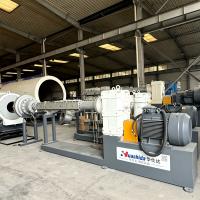 China Vacuum Calibrating HDPE PE Insulated Pipe Extrusion Line with Single-Screw Extruder for Industrial Use for sale