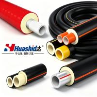 China Flexible PU Foam Pre-Insulated PERT HDPE Pipe Extrusion Line for district heating for sale