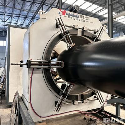 China Large Diameter HDPE Vacuum Calibration Jacket Pipe Extrusion Line for Insulated Pipe for sale