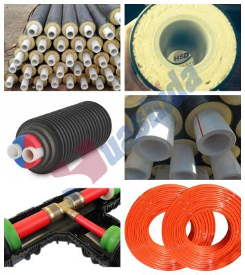 China Pert Thermal Insulation Pipe Continuous PU Foaming Production Line for District Heating Pipelines for sale