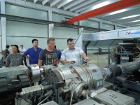 China Automatic Double Wall Corrugated Pipe Production Line for HDPE Drainage Pipe Manufacturing for sale