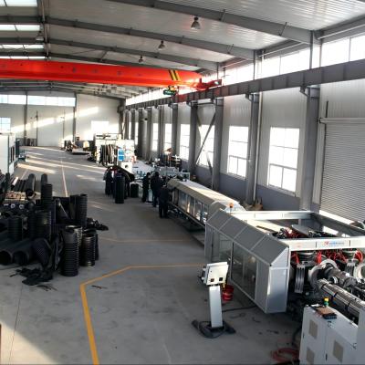 China HDPE PP Double Wall Corrugated Pipe Production Line  With Plastic Extruder for sale