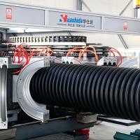 China HDPE PP Double Wall Corrugated Pipe Production Line  With Plastic Extruder for sale