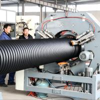 China HDPE PP Double Wall Corrugated Pipe Production Line  With Plastic Extruder for sale