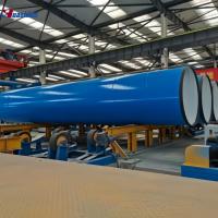 China Automatic Steel Pipe Internal & External Blasting and FBE Powder Coating Line for sale