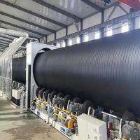 China PUR Spray PE Wrapping Pre-Insulated Steel Pipe Production Line for Oil Gas Chilled Water for sale