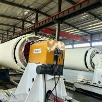 China PUR Spray PE Wrapping Pre-Insulated Steel Pipe Production Line for Oil Gas Chilled Water for sale