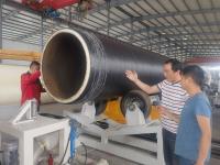 China Automated Pre-Insulated Pipe Production Line with High-Pressure Air Type Polyurethane Spray Foam for sale