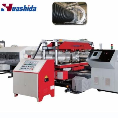 China HDPE Hollow Wall Winding Pipe Production Line with 200-3000mm Pipe Range, Hollow Wall Structured Design and Single-Screw Extruder for sale