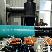 China 50-4200mm Pipe Diameter 3LPE Coating Production Line with SA2.5 Blasting Grade and PLC Control for 3PE Pipe Coating Line for sale