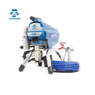 China Zhongren ZRSM-E495 1500W Electric Airless Paint Sprayer with 3200PSI Max Pressure and 4L/Min Flow Rate for sale