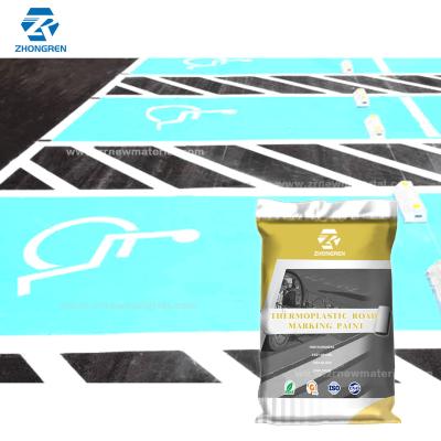 China C5 Resin Thermoplastic Road Marking Paint 150°C-220℃ Heating Temperature with Glass Beads for High Reflectivity for sale