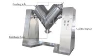 China Small V Shape Powder Mixer Bin Blender Field Installation Pharmaceutical for sale