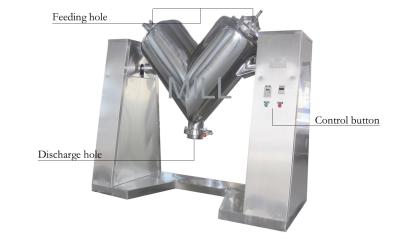 China Small V Shape Powder Mixer Bin Blender Field Installation Pharmaceutical for sale