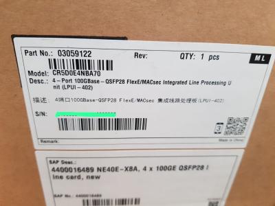 China 03059122 HW NE40E-X8A/X16A LPUI-402 CR5D0E4NBA70 4-Port 100GBase-QSFP28 FlexE/MACsec for sale
