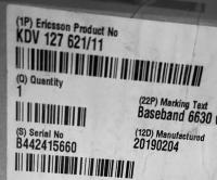 China KDV127621/11 BaseBand 6630 KDU137848/11 for sale