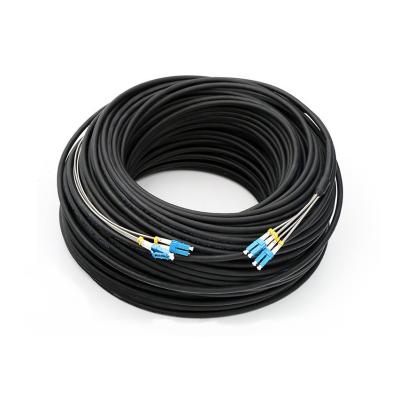 China Single Mode Fiber Optic Patch Cord PDLC -LC/UPC Duplex Armored Fiber Optic Patch Cable for sale