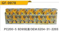 China PC200-5 6D95 OEM：6204-31-2203 TP JPN GF-0078 ENGINE PARTS CYLINDER HEAD for sale