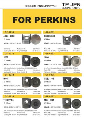 China EXCAVATOR ENGINE PISTON FOR PERKINS for sale