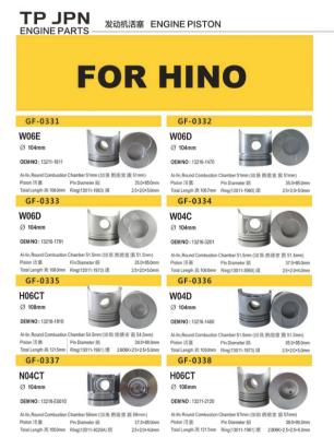 China EXCAVATOR ENGINE PISTON FOR HINO for sale