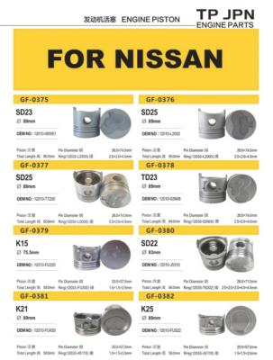 China EXCAVATOR ENGINE PISTON FOR NISSAN for sale