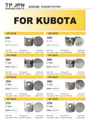 China EXCAVATOR ENGINE PISTON FOR KUBOTA for sale
