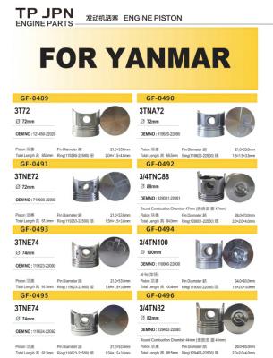 China EXCAVATOR ENGINE PISTON FOR YANMAR for sale