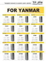 China EXCAVATOR ENGINE CYLINDER LINER SERIES FOR YANMAR for sale