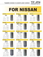 China EXCAVATOR ENGINE CYLINDER LINER SERIES FOR NISSAN for sale