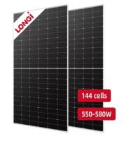 China 182mm*182mm Cell Size Longi LR5-72HTD 560-585W Double Glass Bifacial Solar Panel for sale