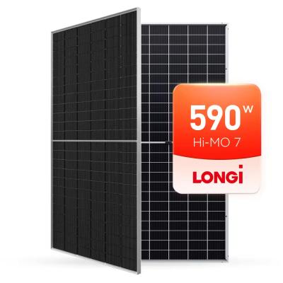 China Longi 560W-590W Bifacial Dual Glass Monocrystalline Half Cell Solar Panels for Your for sale