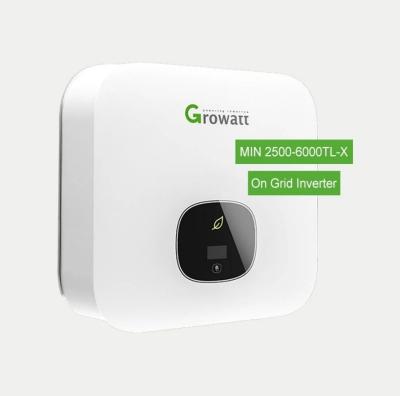China 98.4% Max Efficiency Growatt MIN 2500-6000TL-X Solar Inverter for Residential Storage for sale