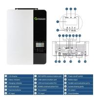 China High Frequency Wifi Solar Panel Inverter Growatt SPF 3000-5000 ES 3Kw 3.5Kw 5Kw Off Grid for sale
