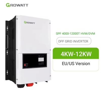 China Single Output Type Growatt SPF 10KW 12KW HVM Inverter for Lithium Lead-acid Battery for sale