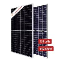 China Canadian Double Glass Bifacial Solar Panel 665W for Residential Solar Power Solution for sale