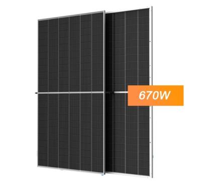 China 210mm Half Cut Cell N Type Bifacial Dual Glass Solar Panel 695W Photovoltaic PV Module for sale